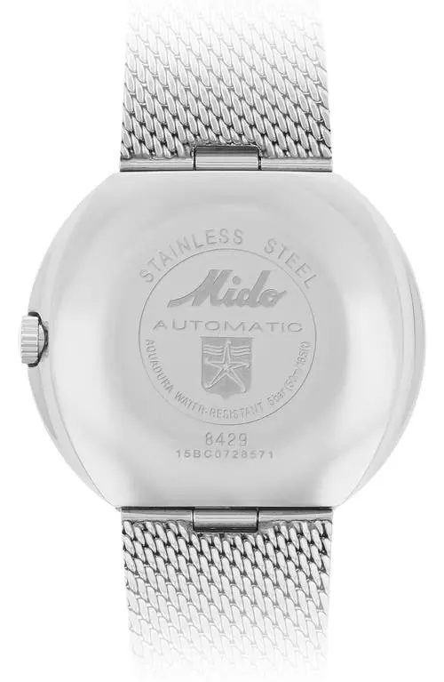 MIDO Commander Automatic Mesh Strap Watch - Silver