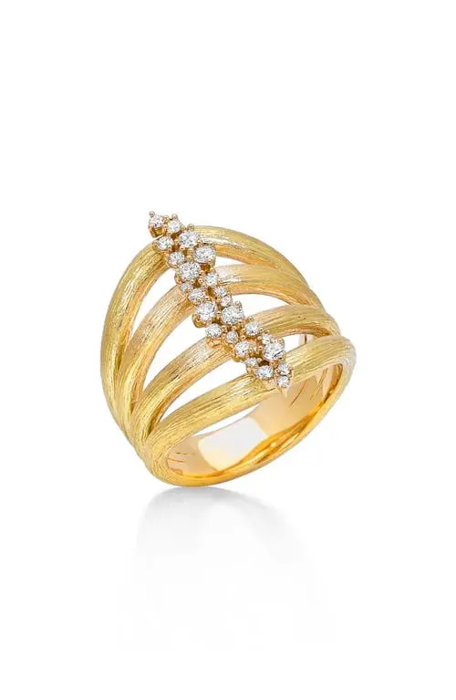 Hueb Diamond Stack Ring - Yellow Gold