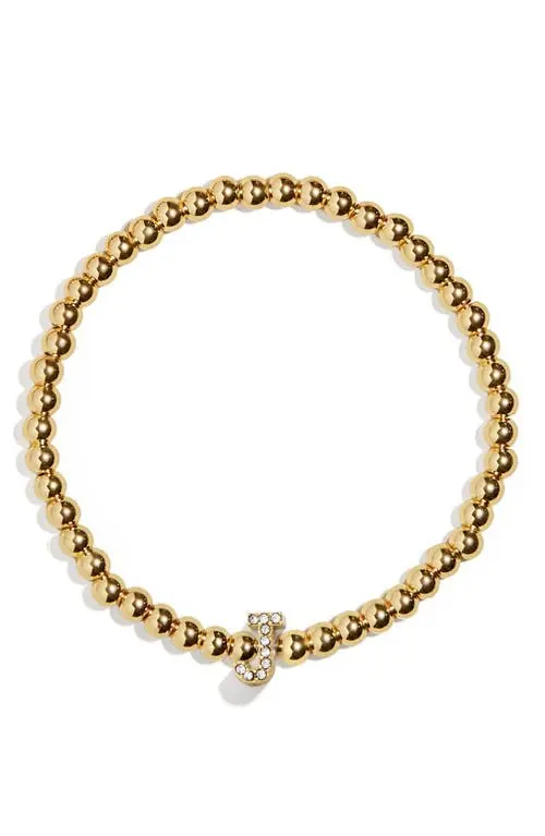 Baublebar Pisa Pavé Initial Bracelet - Gold J