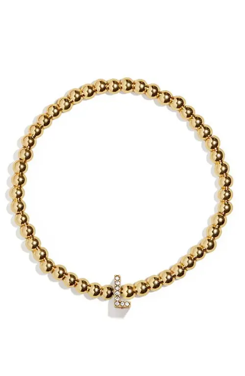 Baublebar Pisa Pavé Initial Bracelet - Gold L