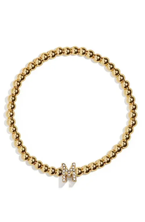 Baublebar Pisa Pavé Initial Bracelet - Gold M