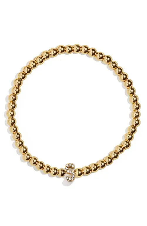 Baublebar Pisa Pavé Initial Bracelet - Gold S