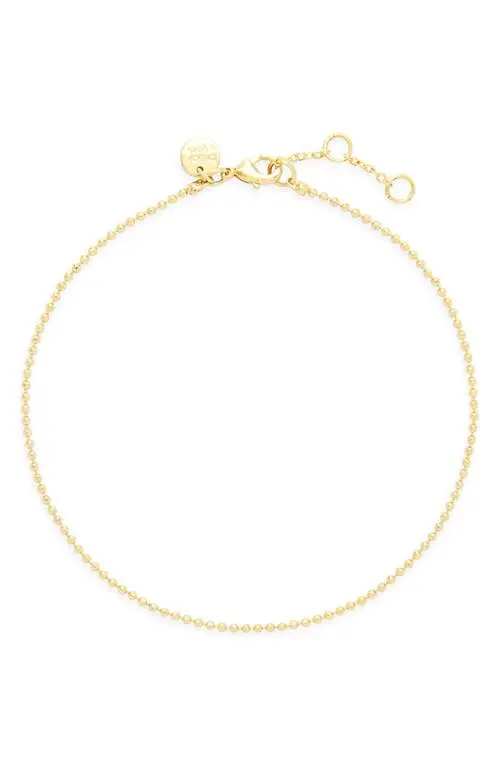 BROOK & YORK Mae Bead Chain Anklet - Gold