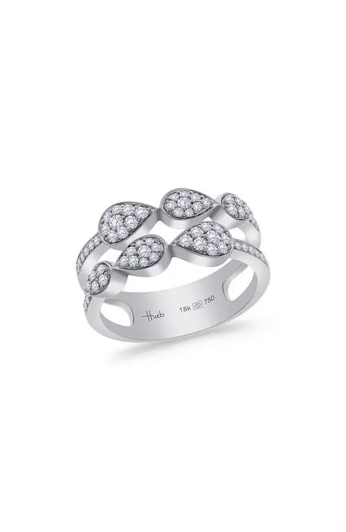 Hueb Diamond Stack Ring - White Gold