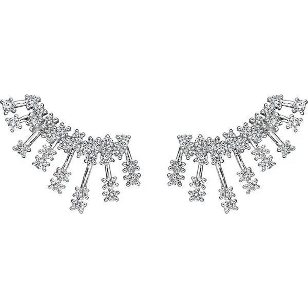 Hueb Luminus Diamond Ear Crawlers - White Gold
