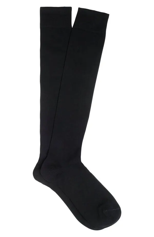 Suit Supply Cotton Dress Socks - Black