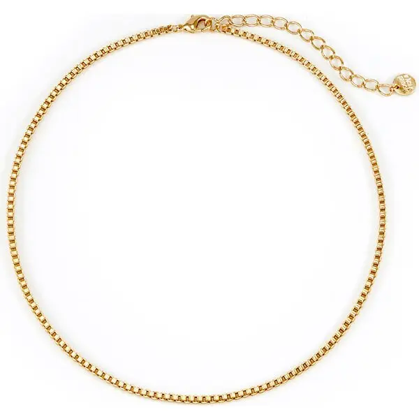 BROOK & YORK Emma Box Chain Choker - Gold