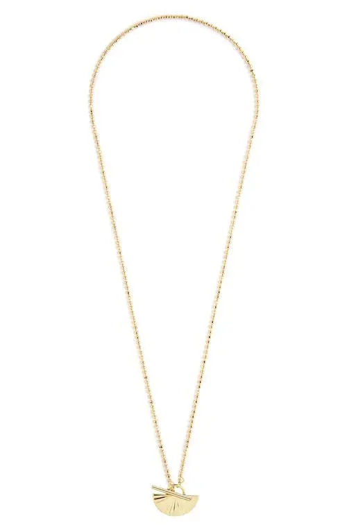 BROOK & YORK Celeste Fan Pendant Toggle Necklace - Gold