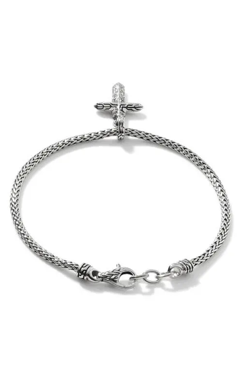 John Hardy Sterling Cross Charm Bracelet