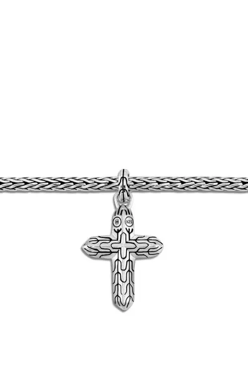 John Hardy Sterling Cross Charm Bracelet