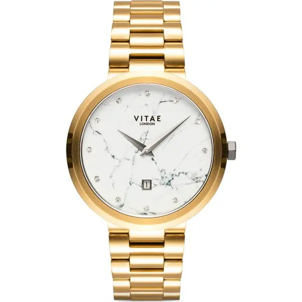 VITAE LONDON Elmington Marble Bracelet Watch - Gold