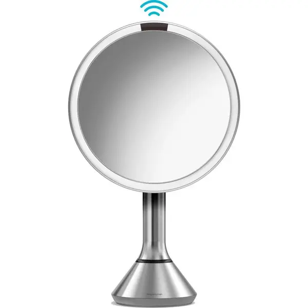SIMPLEHUMAN 8-inch Sensor Rechargeable Tabletop Mirror - Brushed Stainless Steel