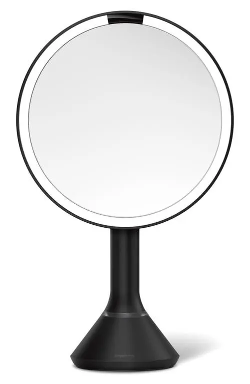 SIMPLEHUMAN 8-inch Sensor Rechargeable Tabletop Mirror $200 Value - Matte Black