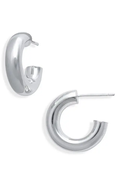 Jennifer Zeuner Jewelry Lou Huggie Hoop Earrings - Silver