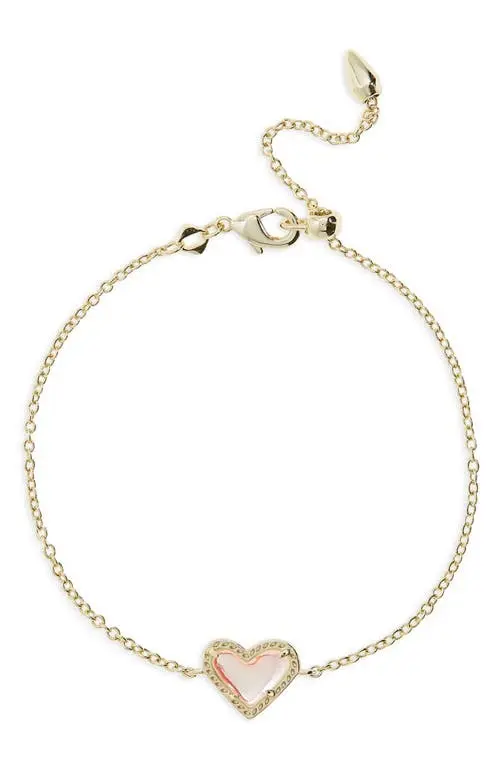 Kendra Scott Ari Heart Pendant Bracelet - Dichroic Glass