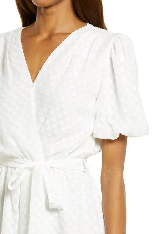 Fraiche By J Dot Jacquard Faux Wrap Dress