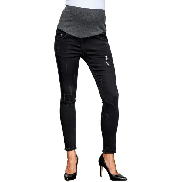 MATERNAL AMERICA Maternity Ankle Jeans