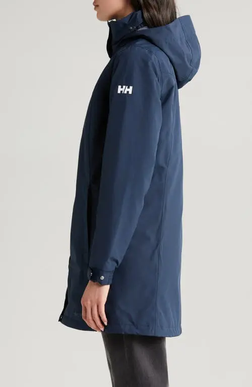 Helly Hansen Aden Hooded Waterproof Insulated Rain Jacket - 597 Navy