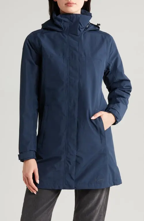 Helly Hansen Aden Hooded Waterproof Insulated Rain Jacket - 597 Navy