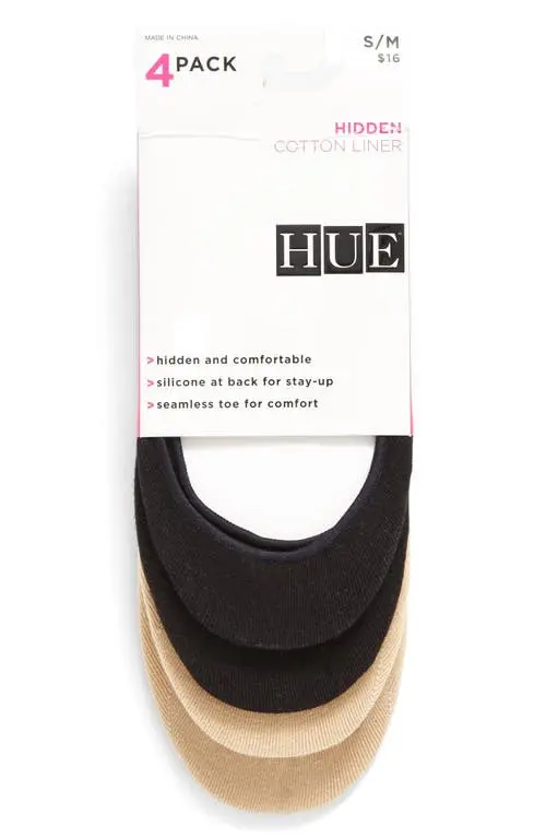Hue 4-pack Sock Liners - Assorted Pack