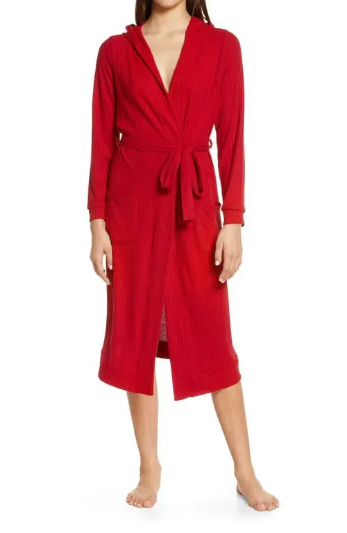 Honeydew Intimates Lounge Pro Hooded Robe - Teaberry