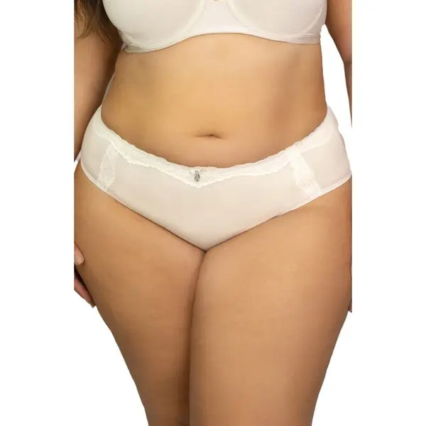 CURVY COUTURE Luxe Hipster Briefs - Natural