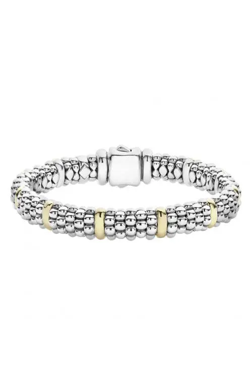 Lagos Oval Rope Caviar Bracelet - Silver/gold