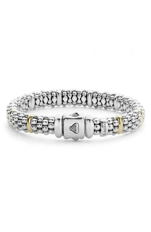 Lagos Oval Rope Caviar Bracelet - Silver/gold