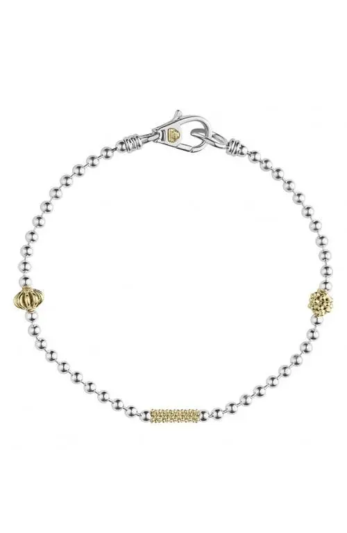 Lagos Caviar Icon Single Strand Bracelet - Silver