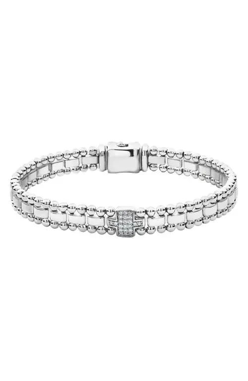 Lagos Caviar Spark Diamond Station Bracelet - Silver/diamond