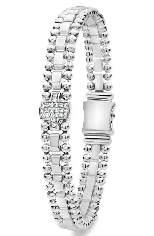 Lagos Caviar Spark Diamond Station Bracelet - Silver/diamond