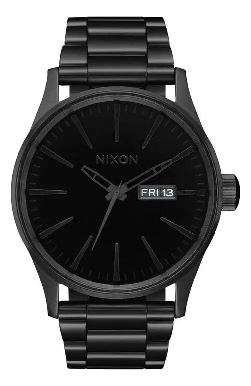 Nixon Sentry Bracelet Watch - Black