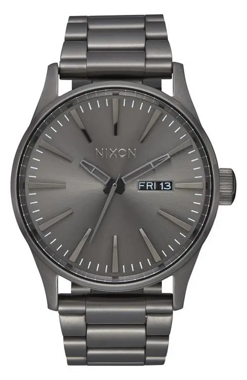 Nixon Sentry Bracelet Watch - Gunmetal