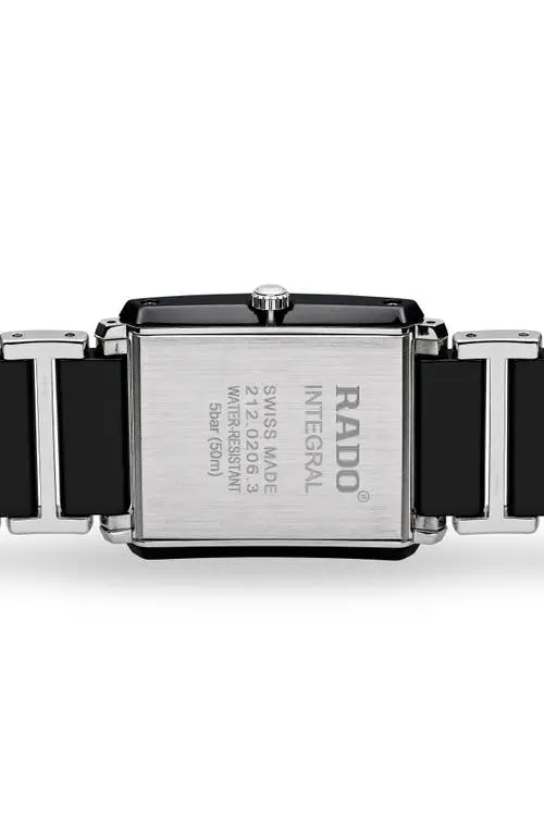 RADO Integral Diamond Ceramic Two-tone Watch - Black/silver