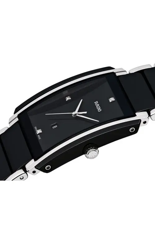 RADO Integral Diamond Ceramic Two-tone Watch - Black/silver