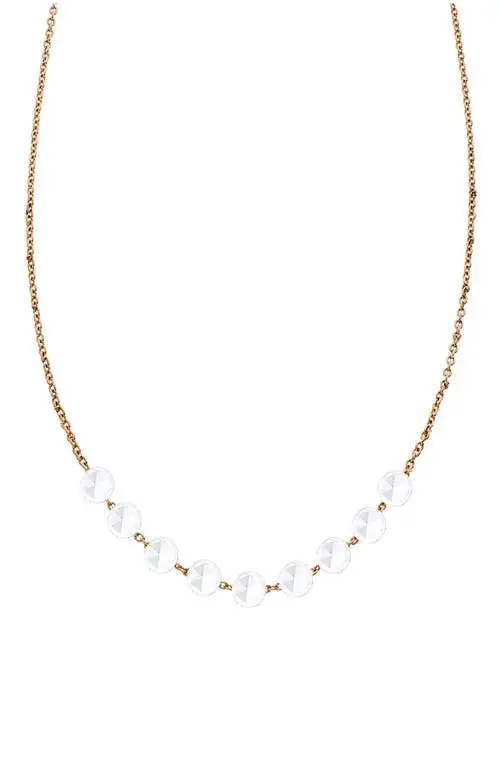 Sethi Couture 9-stone Diamond Necklace - Rose Gold/diamond