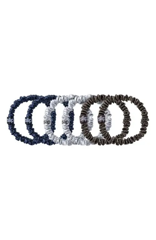 Slip Pure Silk 6-pack Skinny Scrunchies - Midnight