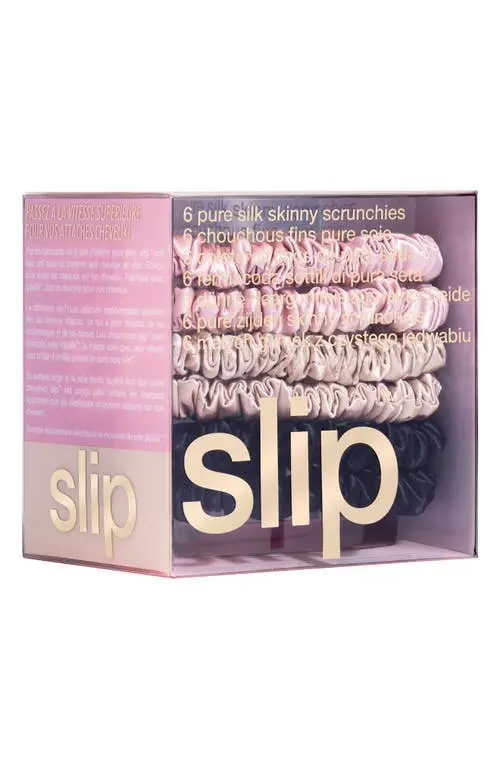 Slip Pure Silk 6-pack Skinny Scrunchies - Multi