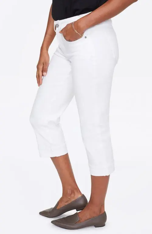 NYDJ Marilyn Straight Leg Capri Jeans - Optic White
