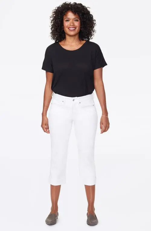 NYDJ Marilyn Straight Leg Capri Jeans - Optic White