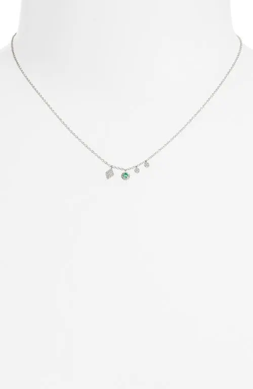 Meira T Emerald And Diamond 14k Gold Necklace
