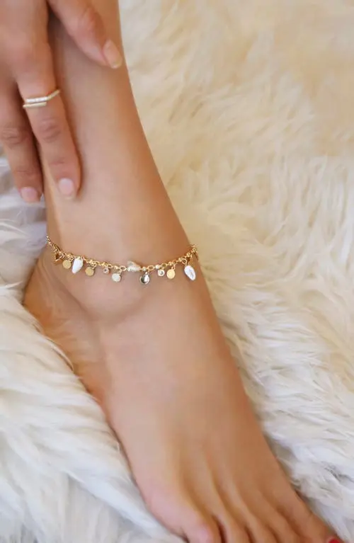 Ettika Shell Charm Anklet