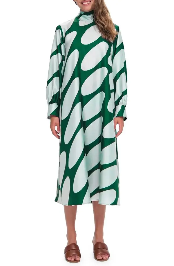 marimekko green dress Marimekko Pahlo Unikko Jersey Dress