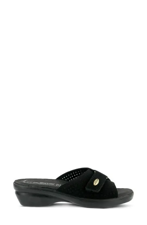 SPRING STEP SHOES Kea Slide Sandal - Black Suede