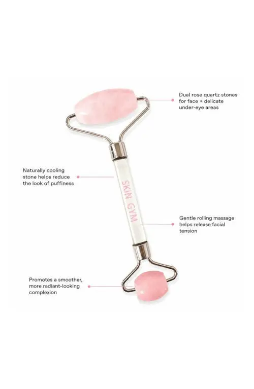 SKIN GYM Crystal Facial Roller - Rose Quartz