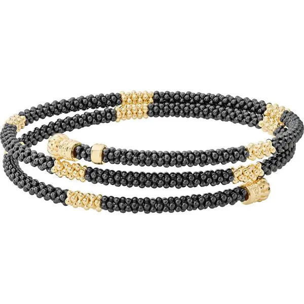 Lagos Black Caviar Coil Bracelet - Gold