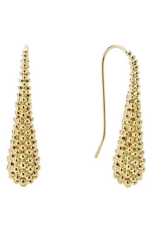 Lagos Caviar Teardrop Earrings - Gold