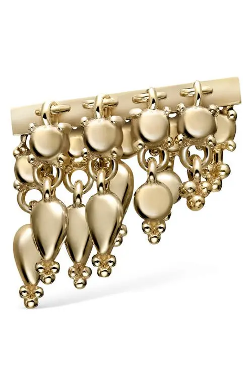 MARIA TASH Tassel Bar Threaded Single Stud Earring - Yellow Goldeft