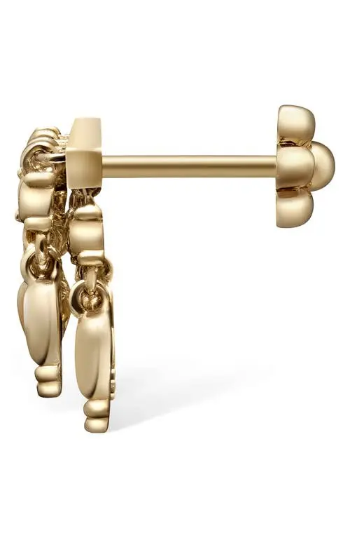MARIA TASH Tassel Bar Threaded Single Stud Earring - Yellow Goldight