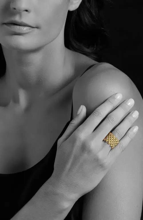 Lagos Caviar Wide Band Ring